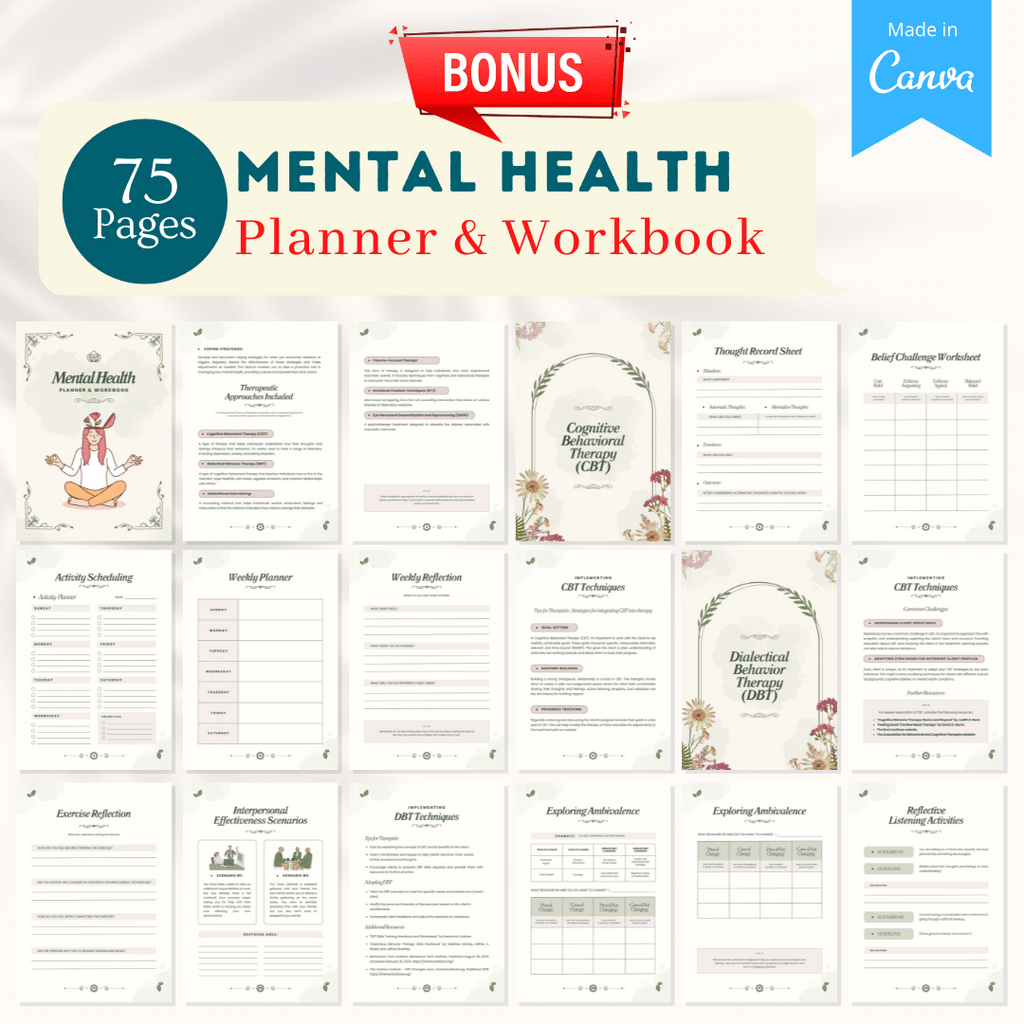 Mental Health Canva Templates – Viralcontent.design