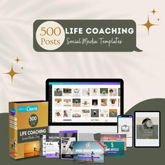 500 Life Coaching Posts - Social Media Templates – Viralcontent.design