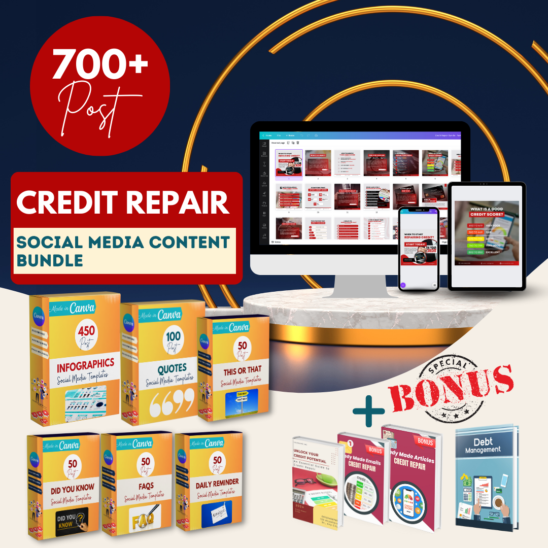 Credit Repair Canva Templates – Viralcontent.design