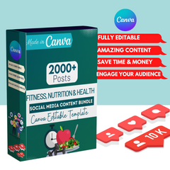 2000+ Fitness, Nutrition & Health Bundle - Social Media Templates ...