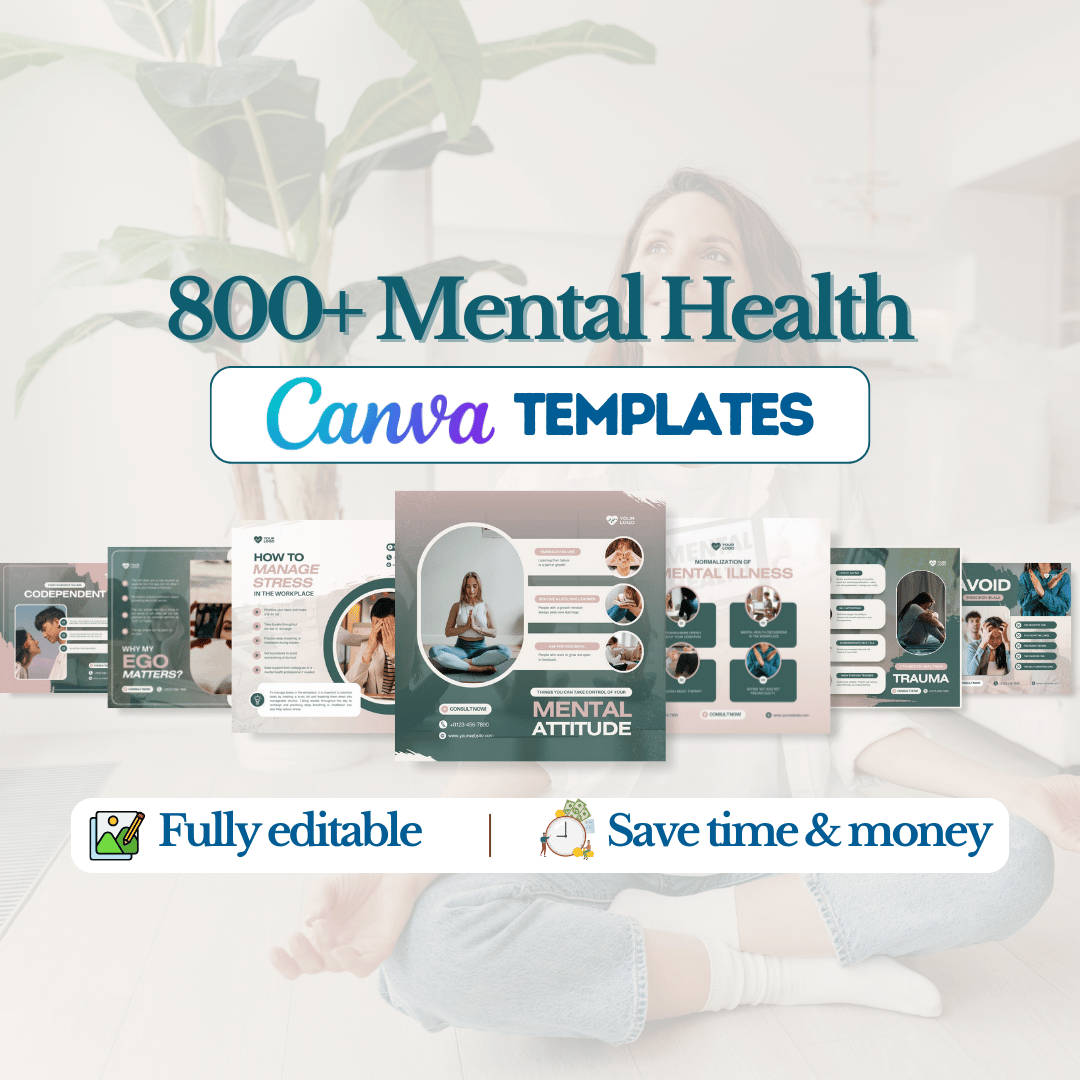 Mental Health Canva Templates – Viralcontent.design
