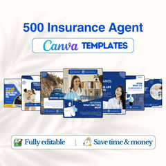500 Insurance Agent Posts - Social Media Templates – Viralcontent.design