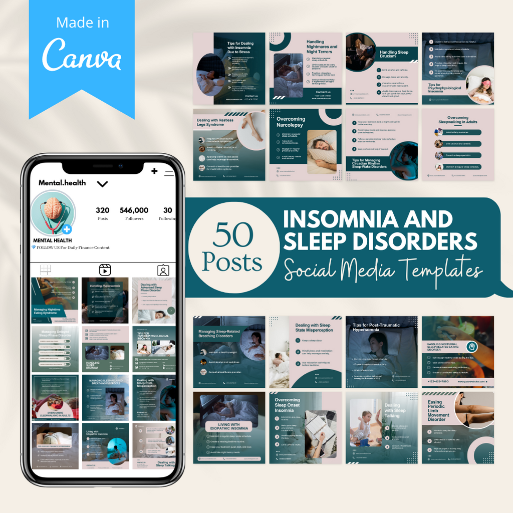 50 Insomnia and sleep disorders Posts - Social Media Templates ...