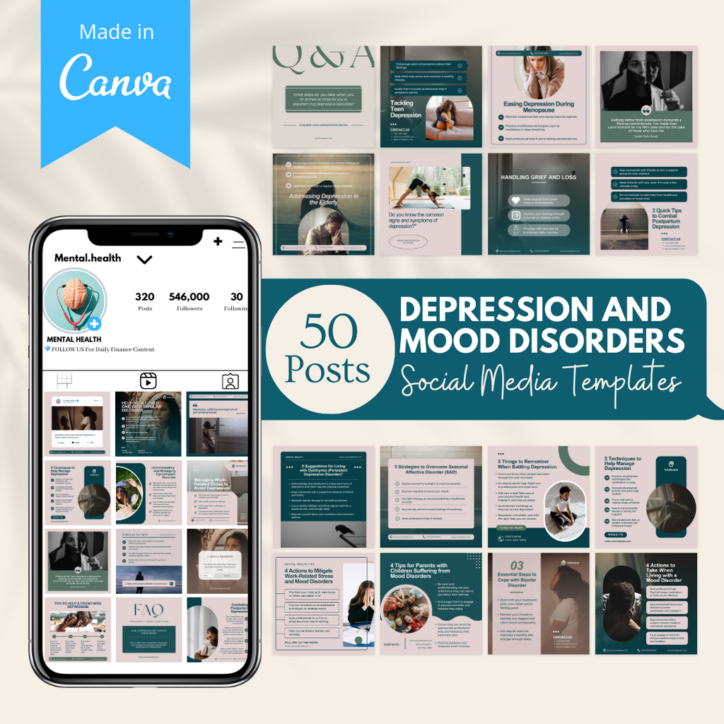 50 Depression and mood disorders - Social Media Templates ...