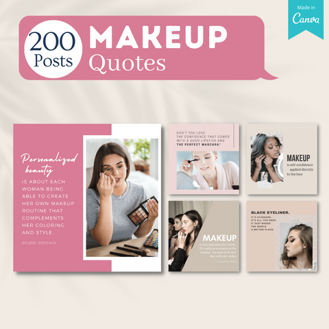 400 Makeup Posts - Social Media Canva Templates – Viralcontent.design