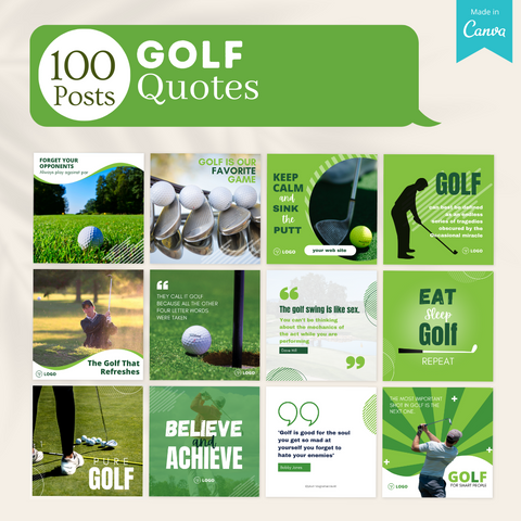 250 Golf Posts - Social Media Templates – Viralcontent.design
