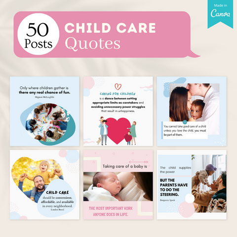 200 Child Care Posts - Social Media Templates – Viralcontent.design