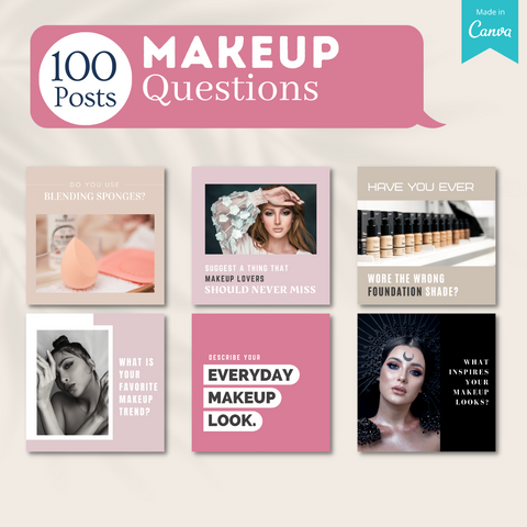 400 Makeup Posts - Social Media Canva Templates – Viralcontent.design