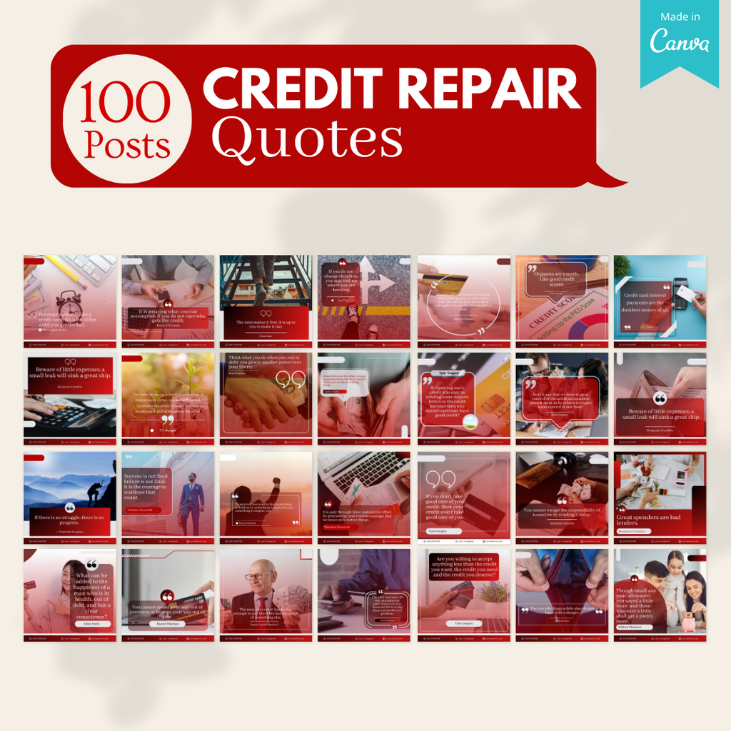 Credit Repair Canva Templates – Viralcontent.design