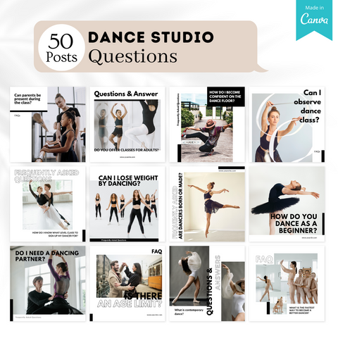 200 Dance Studio Posts - Social Media Templates – Viralcontent.design