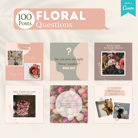 300 Floral Posts - Social Media Canva Templates – Viralcontent.design