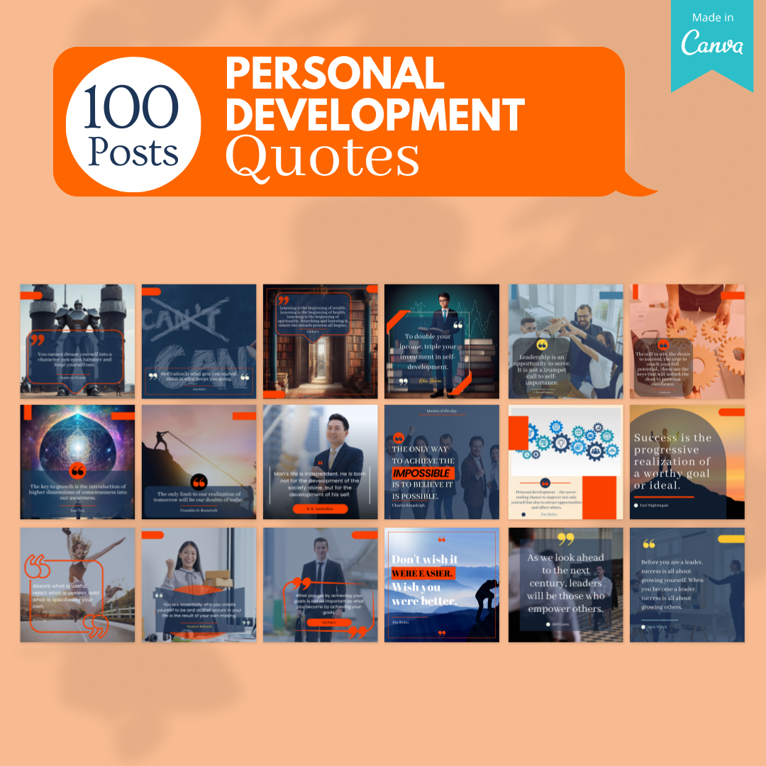 Personal Development Bundle -Social Media Templates – Viralcontent.design