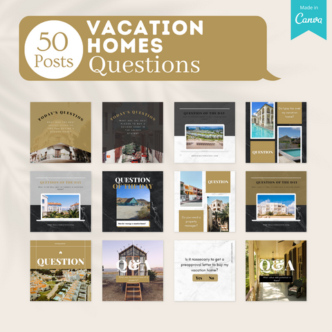 200 Vacation Homes Posts - Social Media Templates – Viralcontent.design
