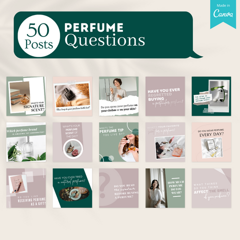 200 Perfume Posts - Social Media Canva Templates – Viralcontent.design