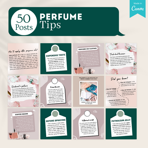 200 Perfume Posts - Social Media Canva Templates – Viralcontent.design