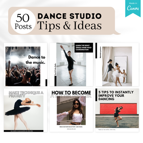200 Dance Studio Posts - Social Media Templates – Viralcontent.design