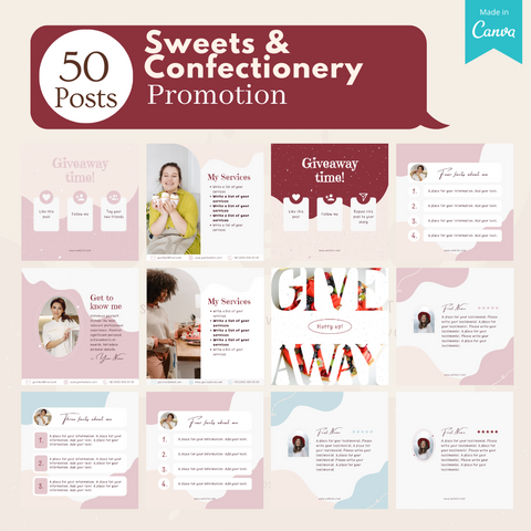 200 Sweets & Confectionery Posts - Social Media Templates ...