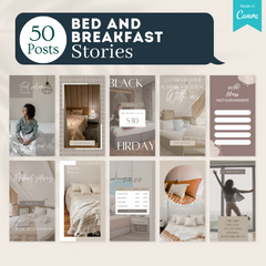 200 Bed and Breakfast Posts - Social Media Canva Templates ...