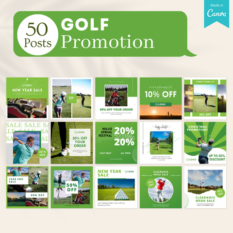 250 Golf Posts - Social Media Templates – Viralcontent.design