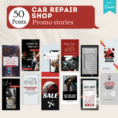 200 Car Repair Shop Posts - Social Media Templates – Viralcontent.design
