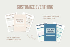 Social Media Marketing PLANNER & TRACKER – 26 Pages – Viralcontent.design