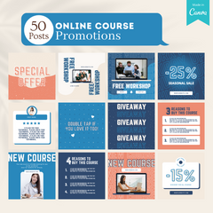 200 Online Course Posts - Social Media Templates – Viralcontent.design