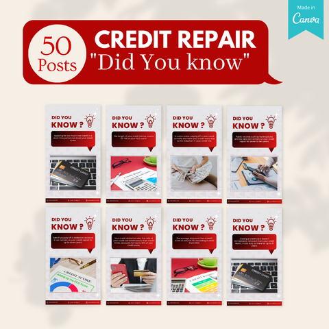 Credit Repair Canva Templates – Viralcontent.design