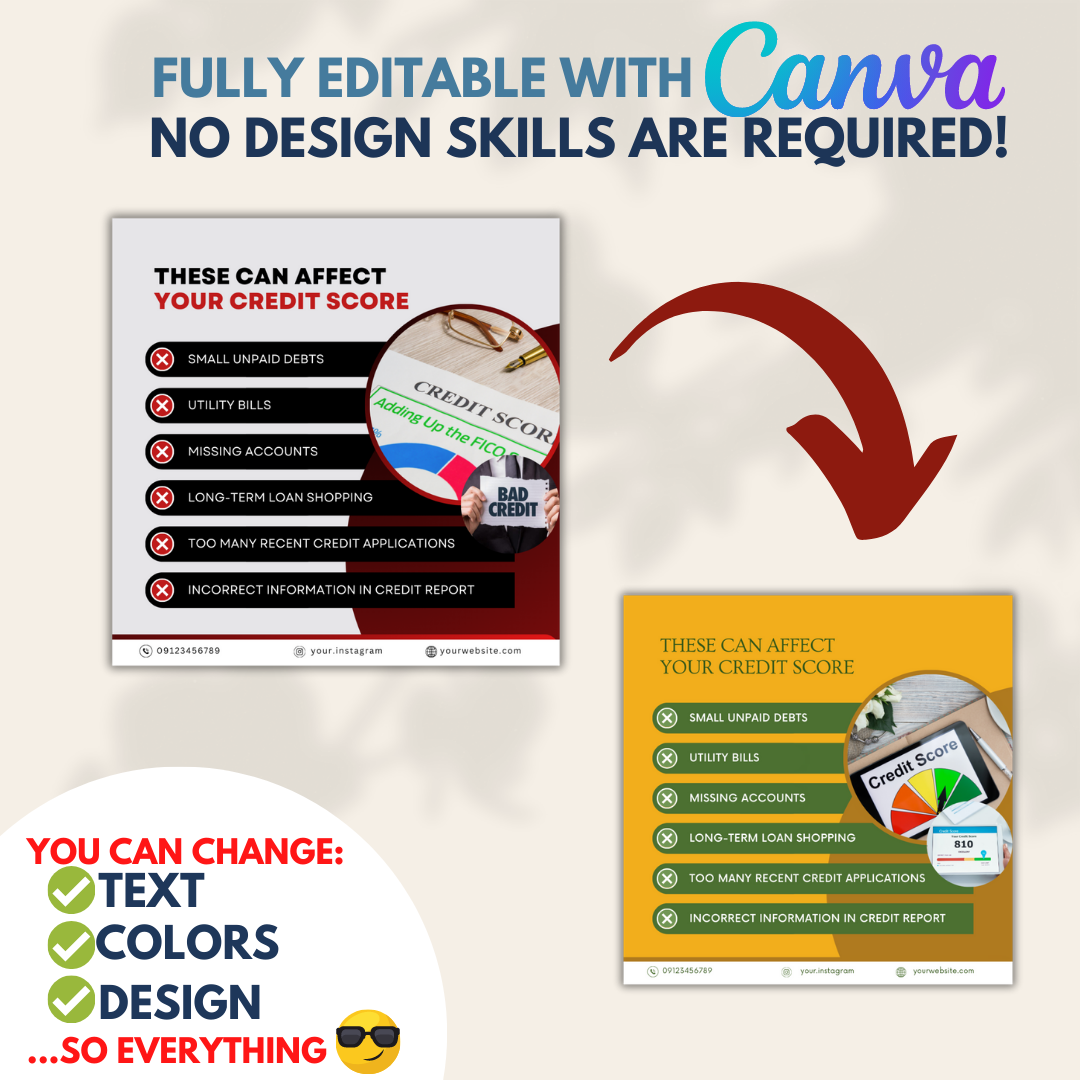 Credit Repair Canva Templates – Viralcontent.design