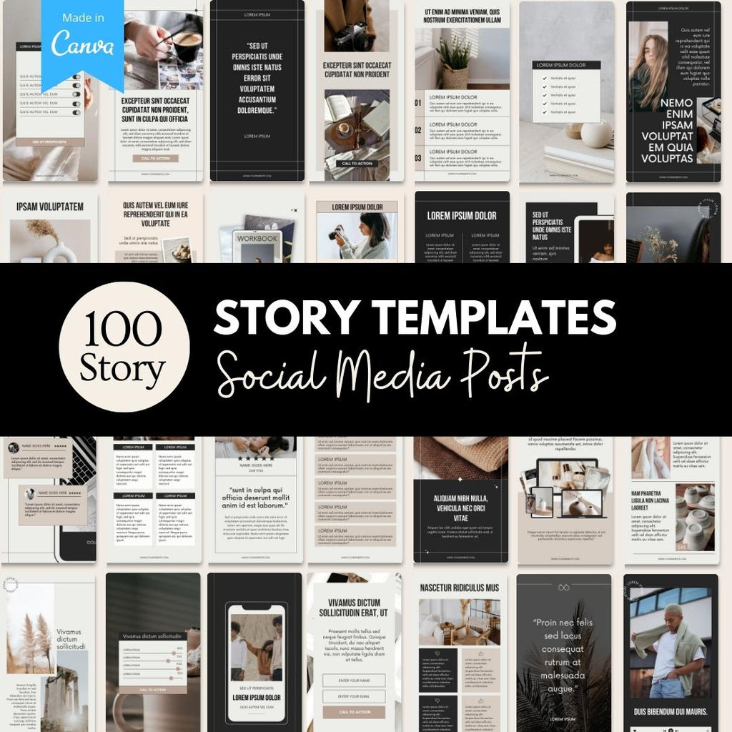 100 Instagram Stories - Social Media Templates – Viralcontent.design
