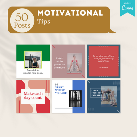 400 Motivational Posts - Social Media Templates – Viralcontent.design