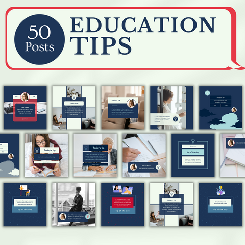 200 Education Posts - Canva Editable Templates – Viralcontent.design