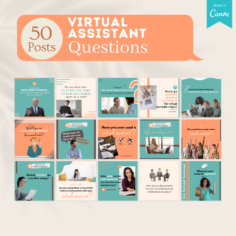 Virtual Assistant Bundle- Social Media Templates – Viralcontent.design