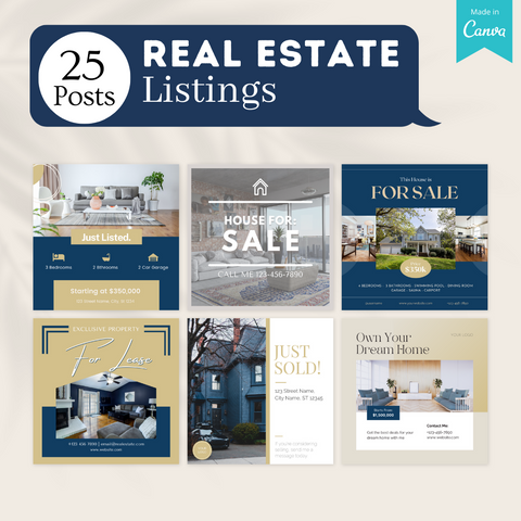 Real Estate LinkedIn Posts - Social Media Template – Viralcontent.design
